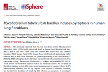 Mycobacterium tuberculosis bacillus induces pyroptosis in human lung ...