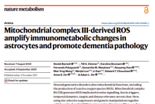 Mitochondrial complex III-derived ROS amplify immunometabolic changes ...