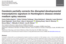 Cerulenin Partially Corrects the Disrupted Developmental Transcriptomic ...