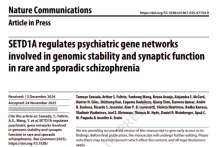 SETD1A regulates psychiatric gene networks involved in genomic ...