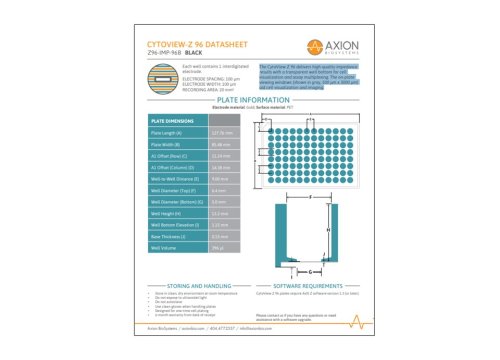 Technical Datasheet | Axion Biosystems